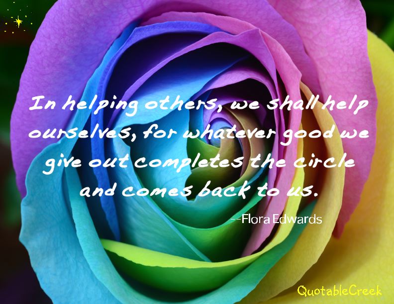 Help others, help ourselves | QuotableCreek.com