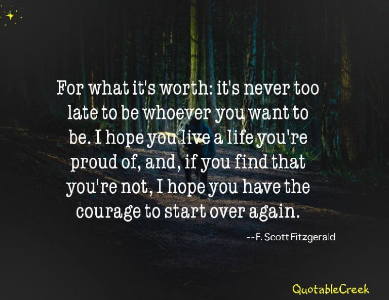 Starting again. | QuotableCreek.com